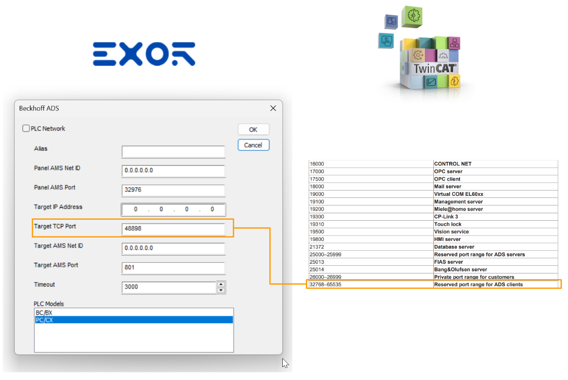 EXOR#Part_10 Connect to Beckhoff with ADS and use the Reciple function